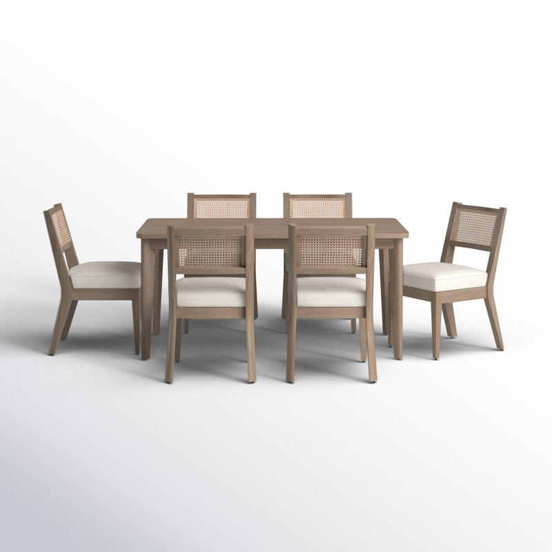 ((only 1 pc))Landeros Rectangular 36'' L x 66'' W Dining Set Color: Oak